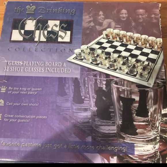 Games | Glass Chess Drinking Game Set | Poshmark